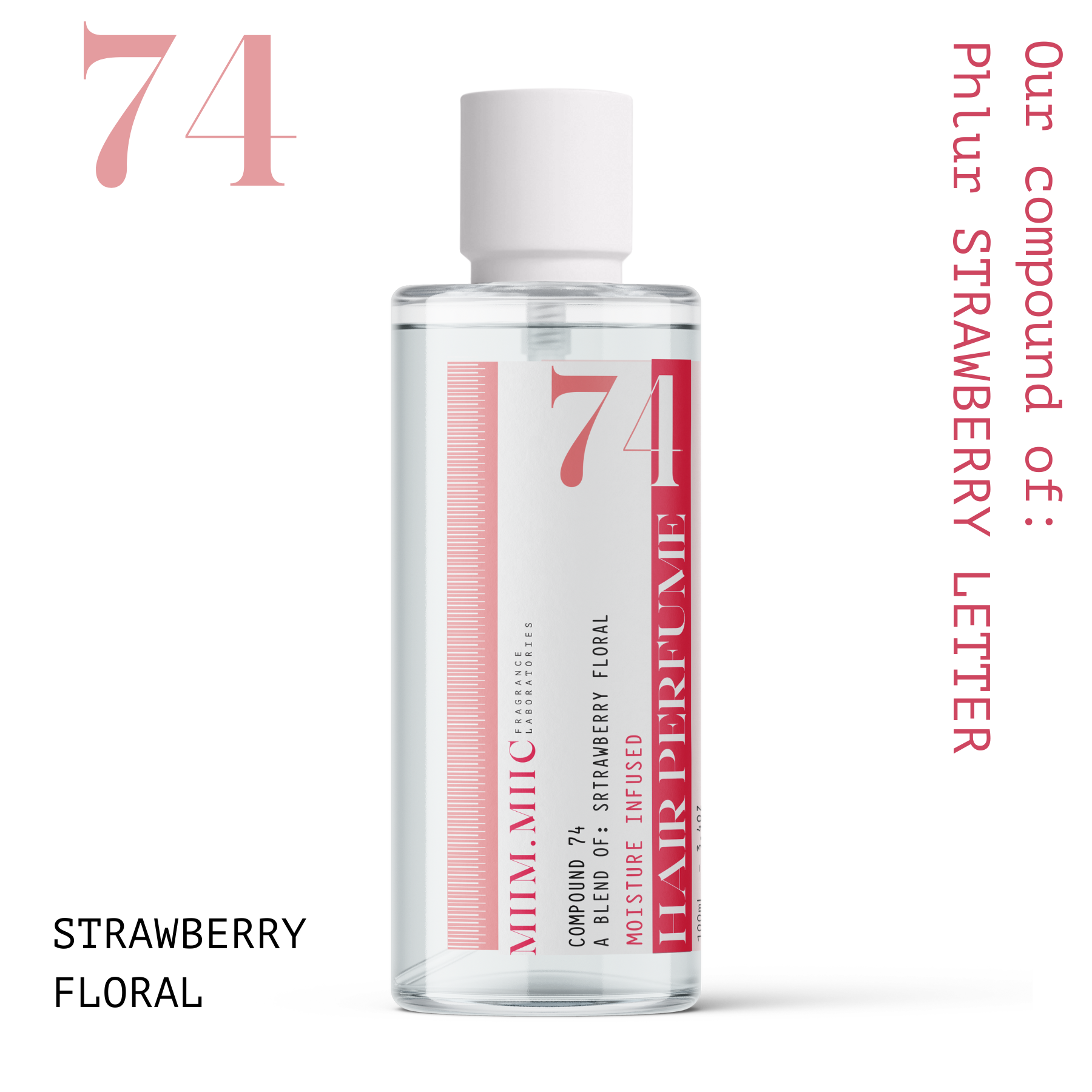No 74 STRAWBERRY FLORAL Soft Touch Hair Perfume – MIIM.MIIC